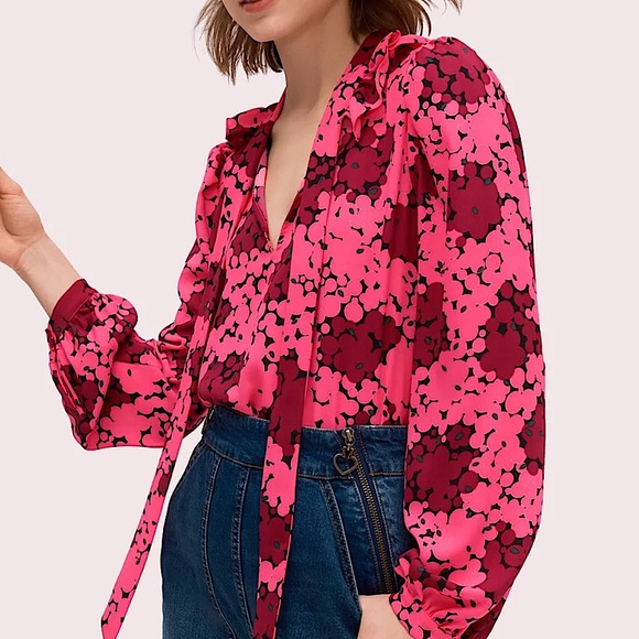 kate spade | Tops | Kate Spade Bubble Dot Blouse | Poshmark